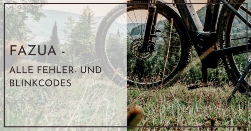 Alle Fazua Fehlercodes - Ursachen und Lösungen